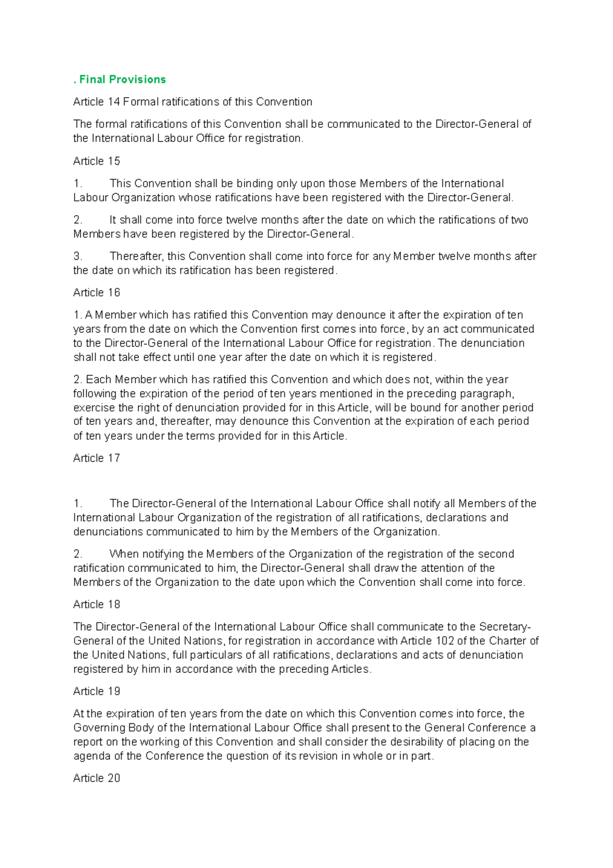 . Final Provisions 5 - Second Partial Labor Summary chapter 1 - . Final ...