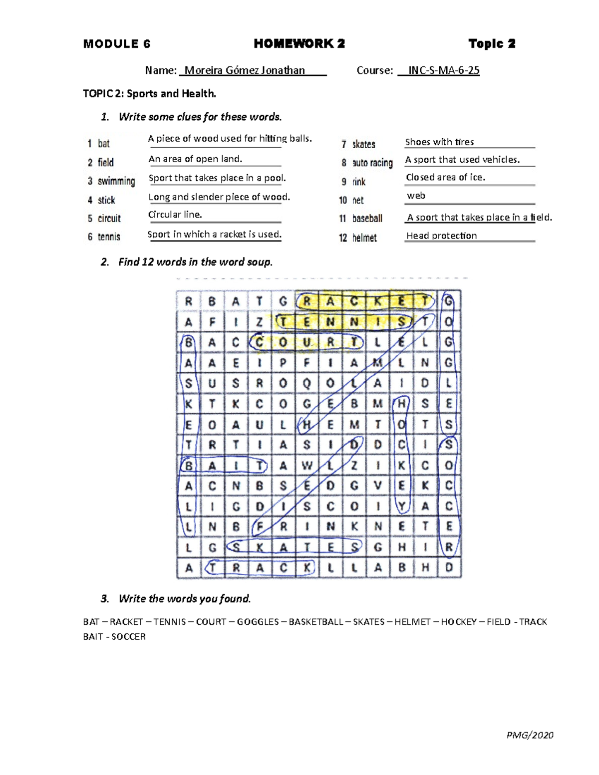 HW2-Mod.6 topic 2 - documento - MODULE 6 HOMEWORK 2 Topic 2 Name ...