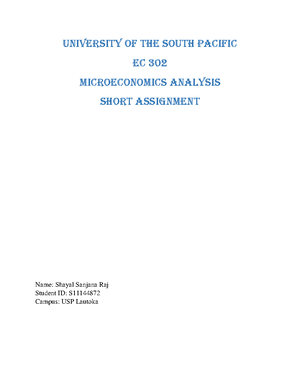 Tutorial 5 Solutions - Solution - Microeconomic Analysis - USP - Studocu