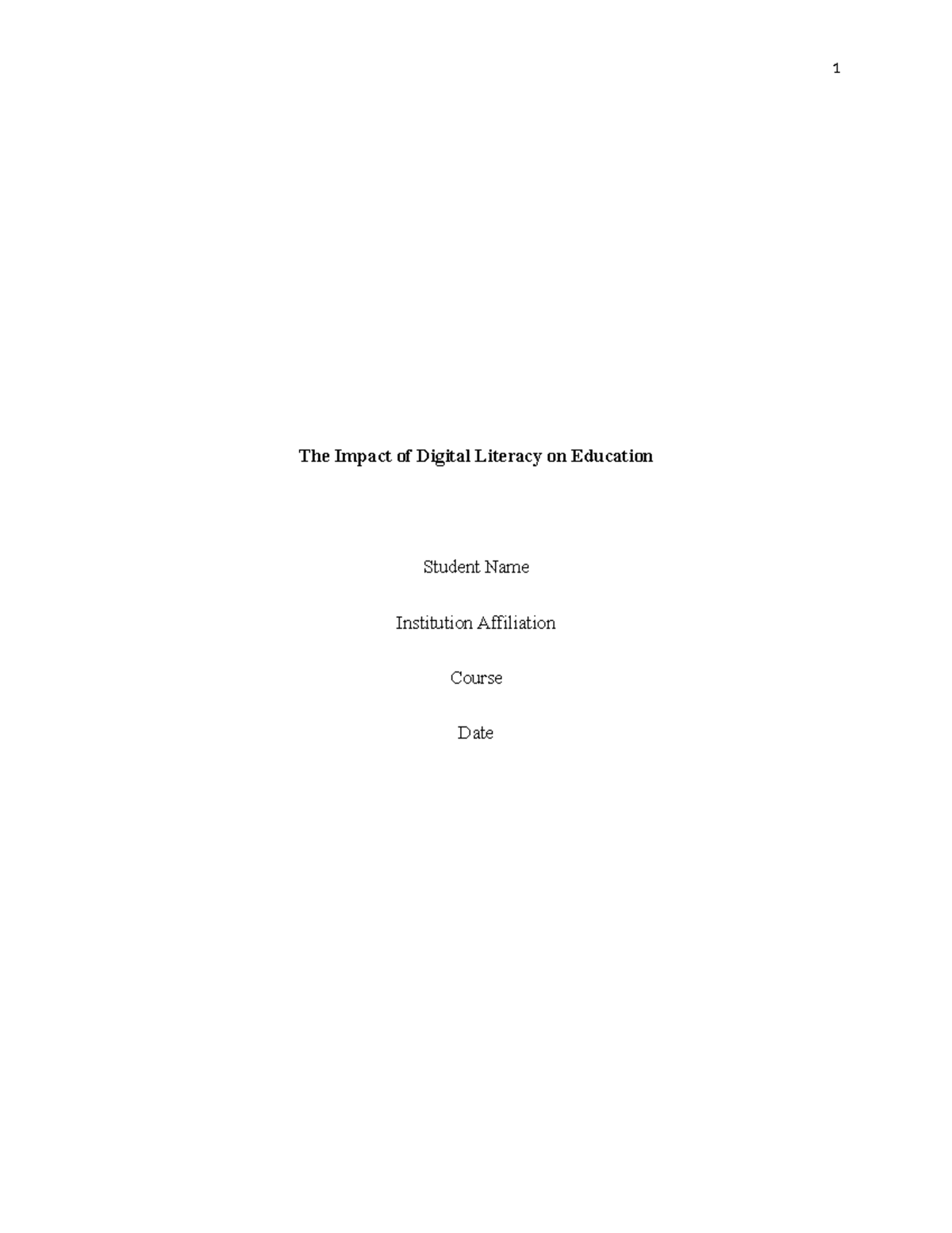APA 7th draft - Assignment. Your document will be shared on other ...