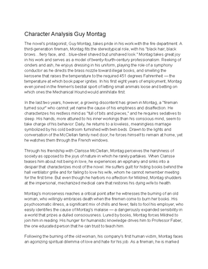 Character Analysis Captain Beatty As Leader Of A Fire Company He