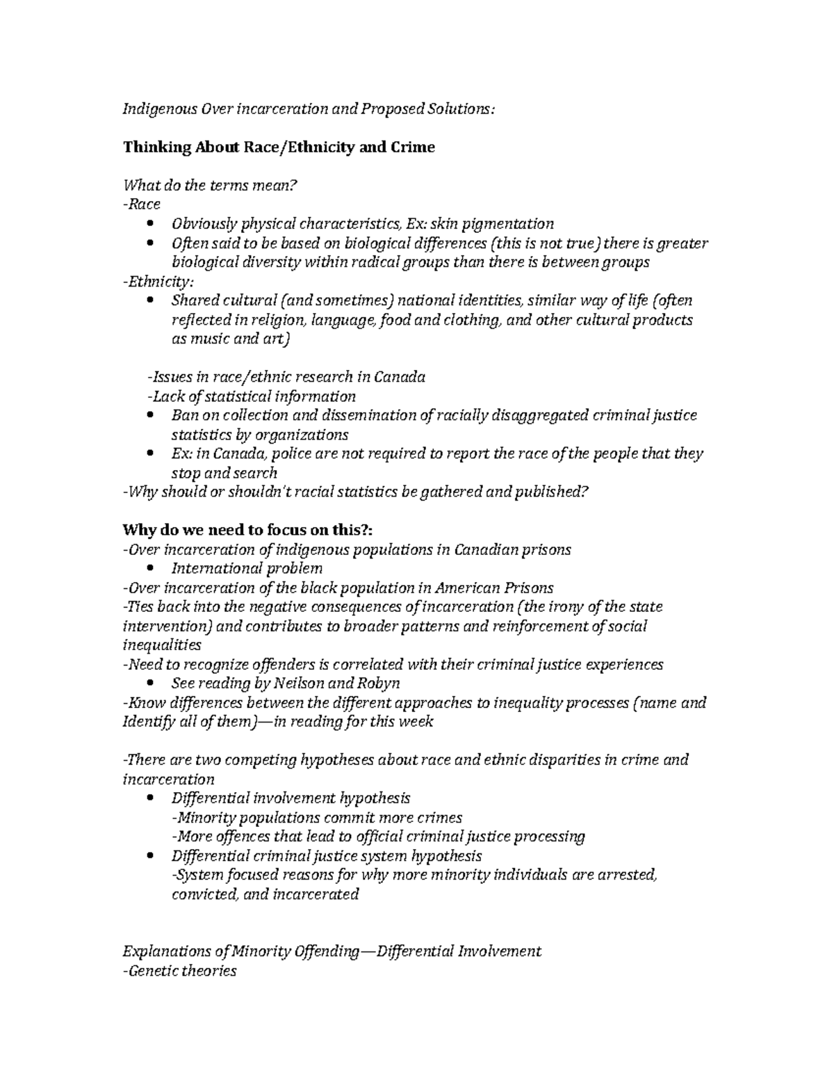 Indigenous Over incarceration and Proposed Solutions - 53) Keep in mind ...