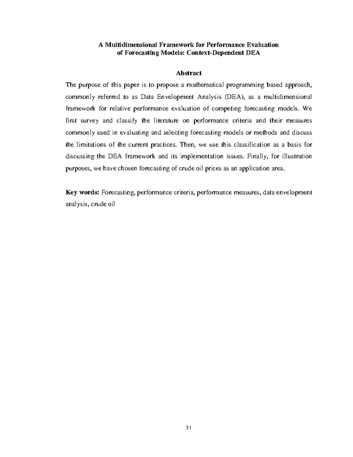 Multidimensional Approaches to Performance Evaluation 11 - A ...