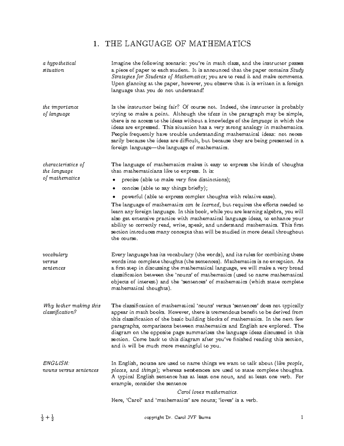 1LANG alg - do your best - 1. THE LANGUAGE OF MATHEMATICS a ...