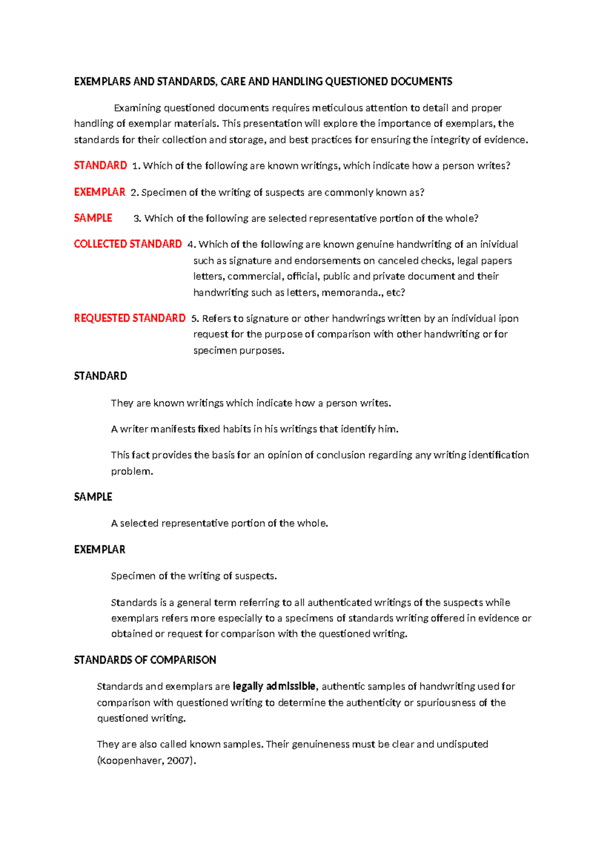 QDE- Final - This file is all about question documents - EXEMPLARS AND ...