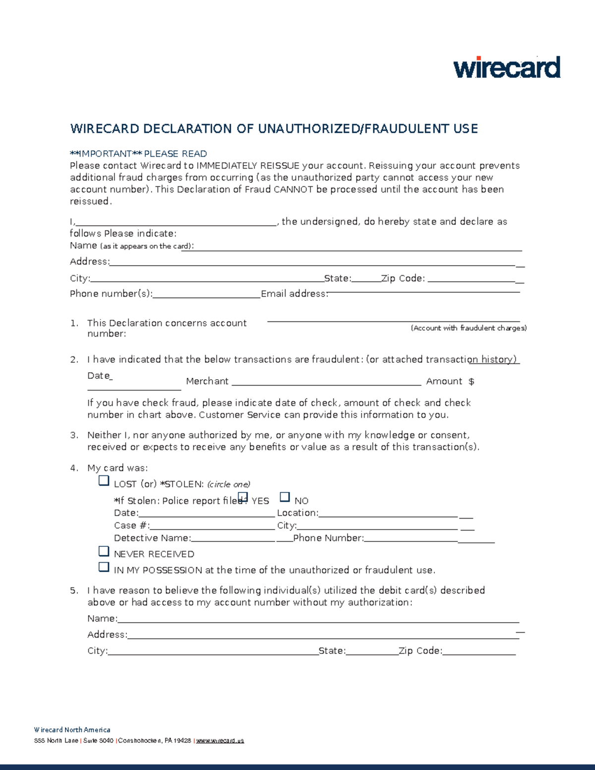 Wirecard Declaration of Fraud - Studocu