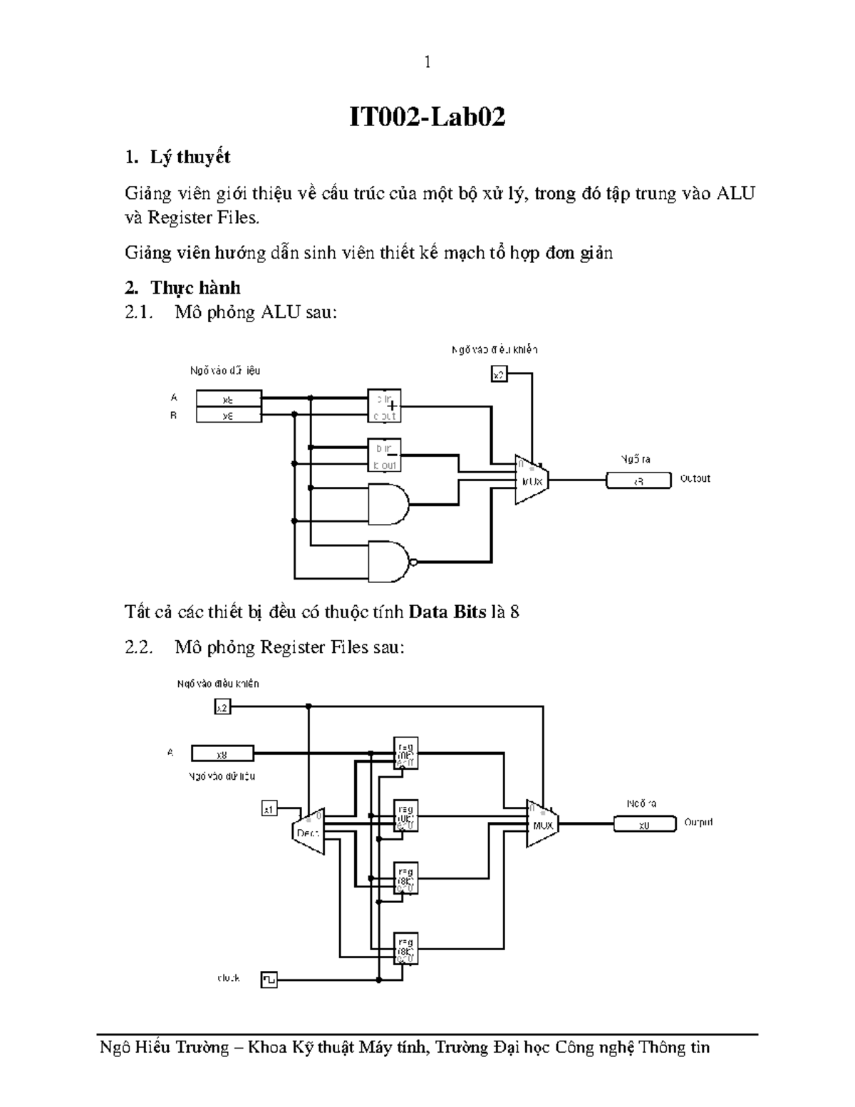 IT012-Lab02 - hmm - 1 Ngô Hiếu Trường – Khoa Kỹ thuật Máy tính, Trường Đại học Công nghệ Thông ...