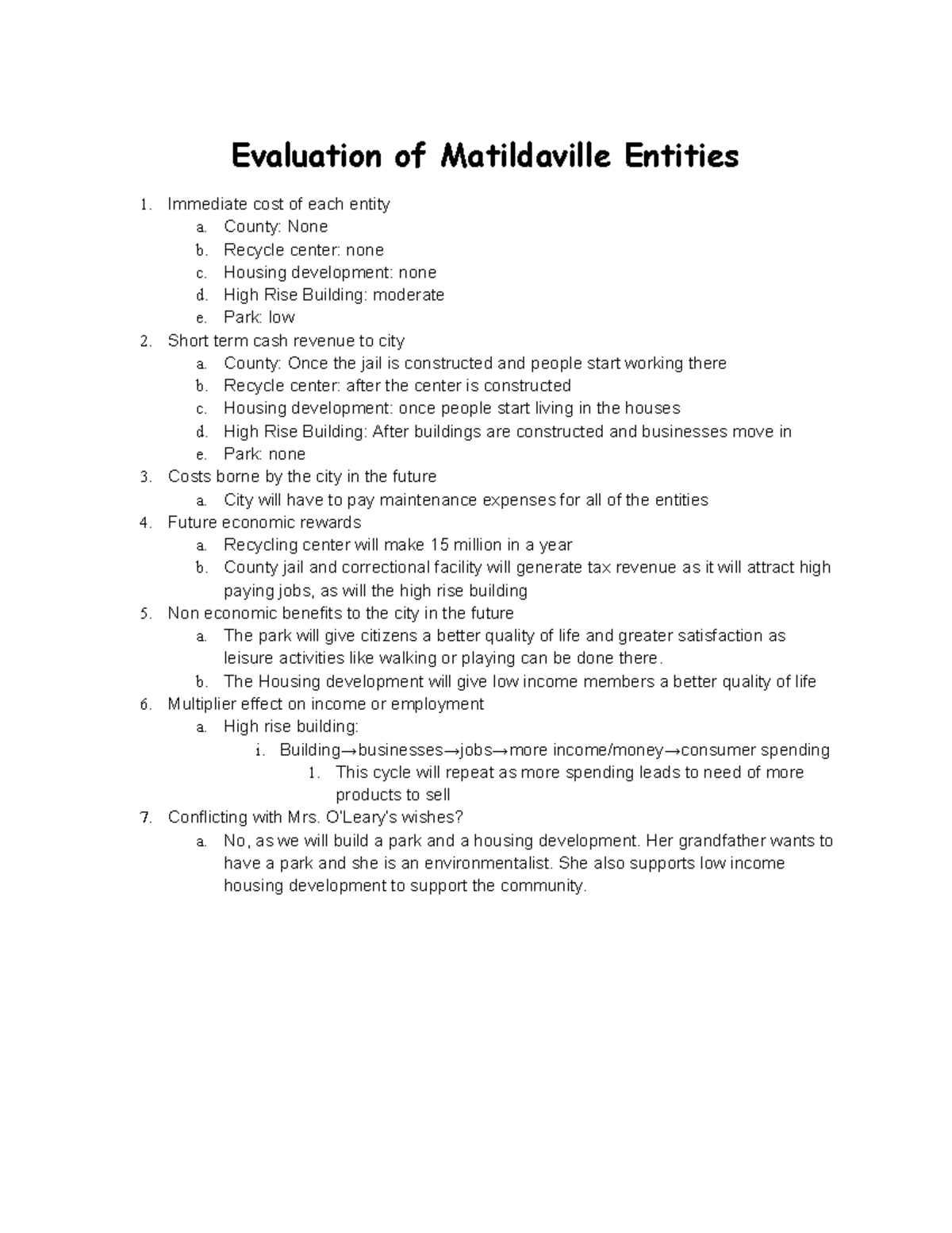 Evaluation of Matildaville Entities - Google Docs - Evaluation of ...
