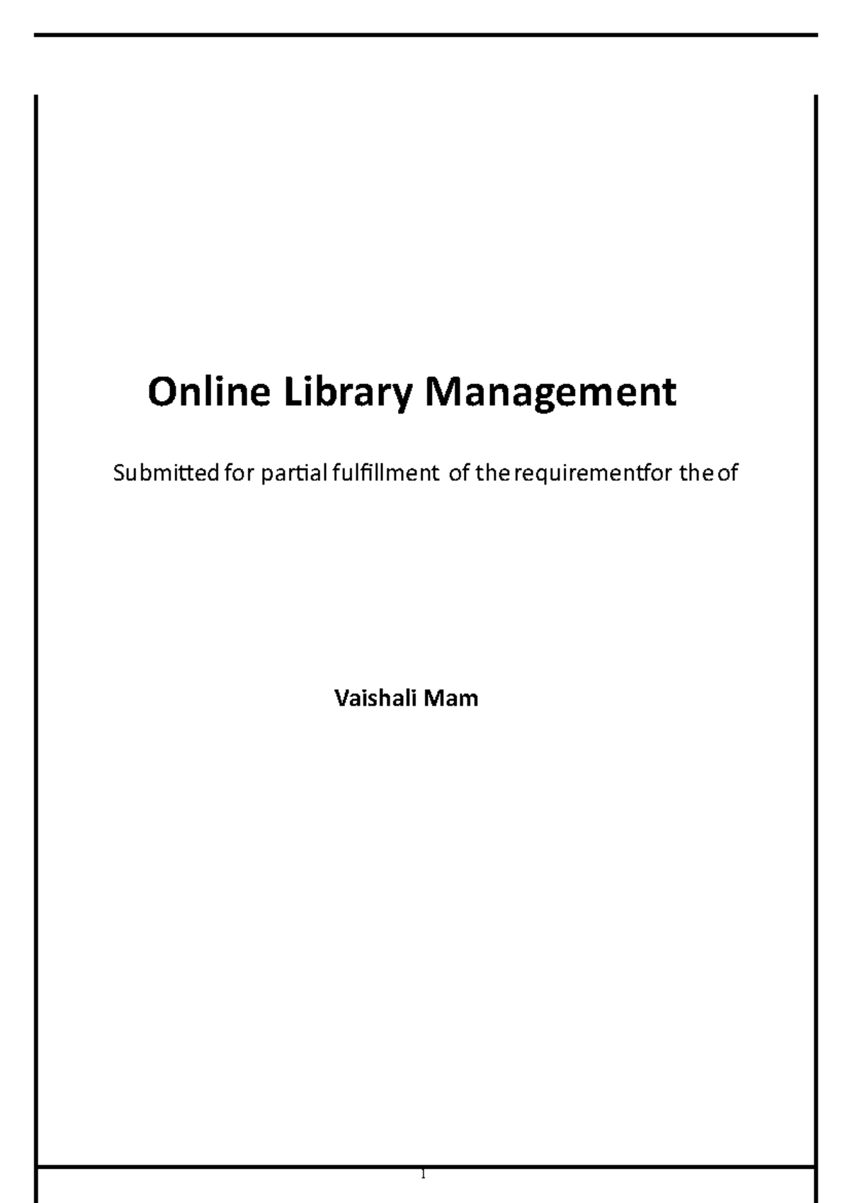 Documentation - Web Development minor project - Online Library ...