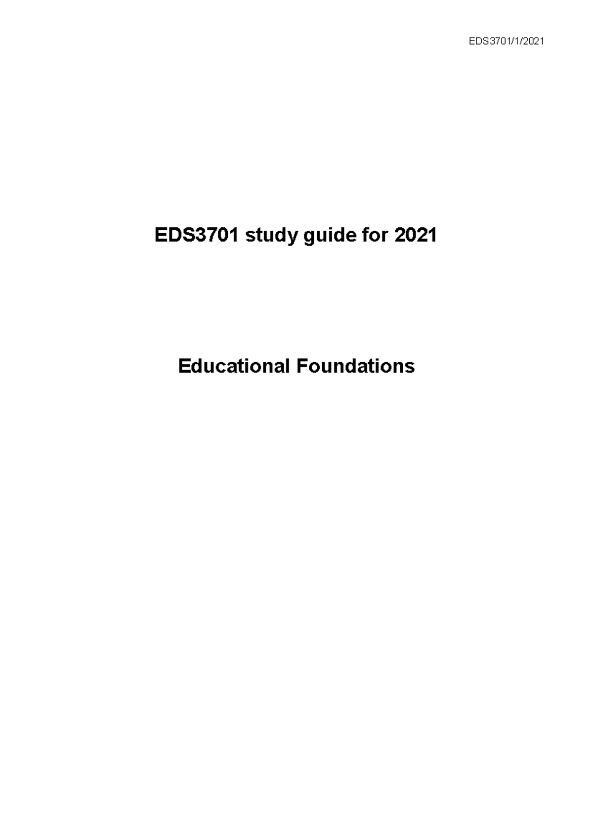 EDS Study guide (2) 231011 140637 - EDS3701/1/ EDS3701 study guide for ...