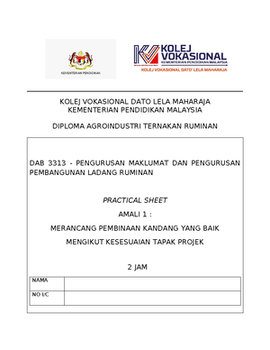 Laporan PTA BAB 1, 2 & 3 - BAB 1: PENGENALAN 1 PENGENALAN Kajian ini bertujuan untuk mengkaji ...