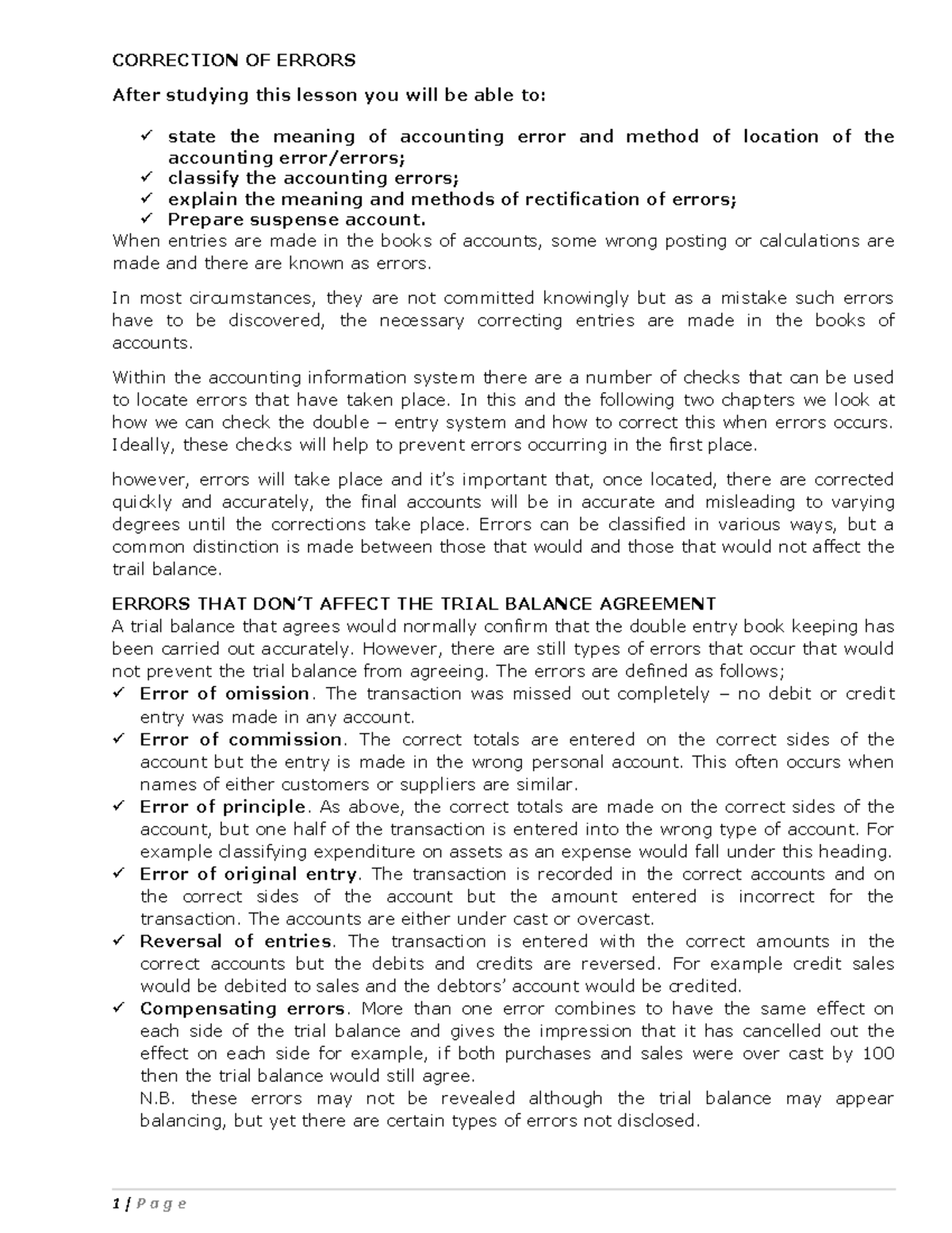 income tax IAS 12 - CORRECTION OF ERRORS After studying this lesson you ...