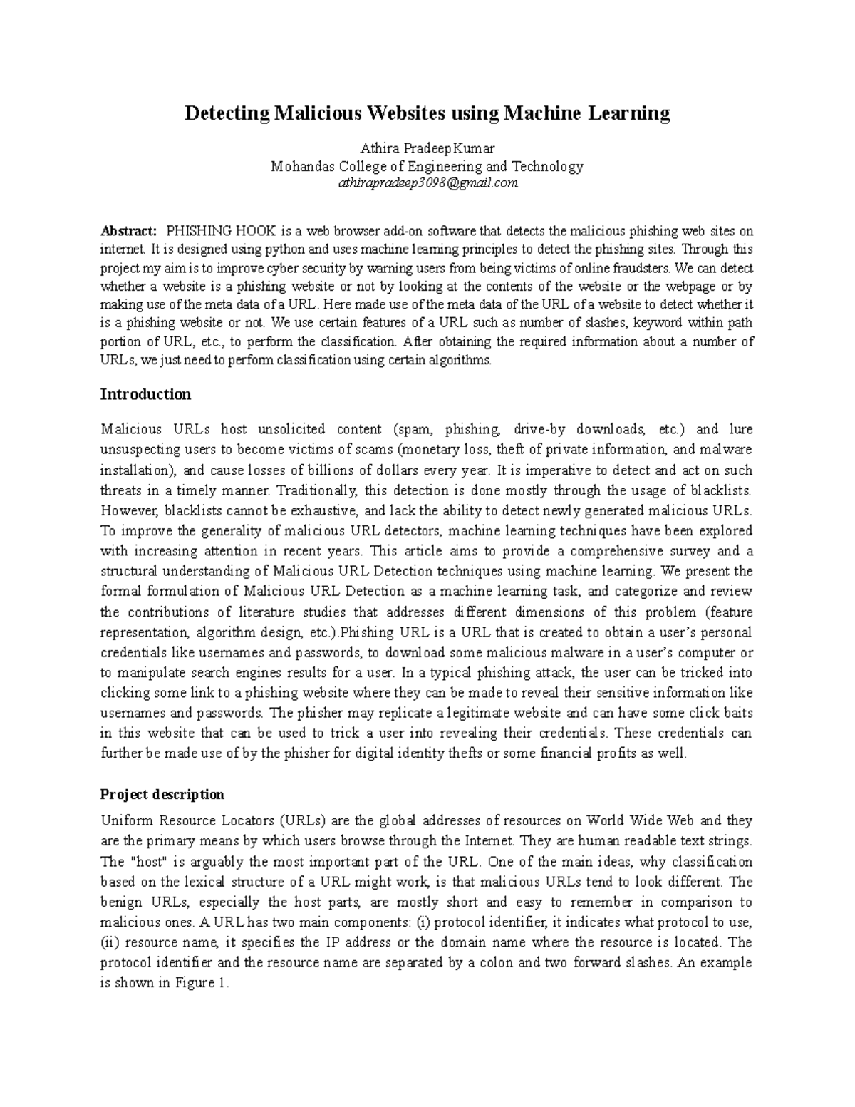 Detecting Malicious Websites using Machine Learning - It is designed ...