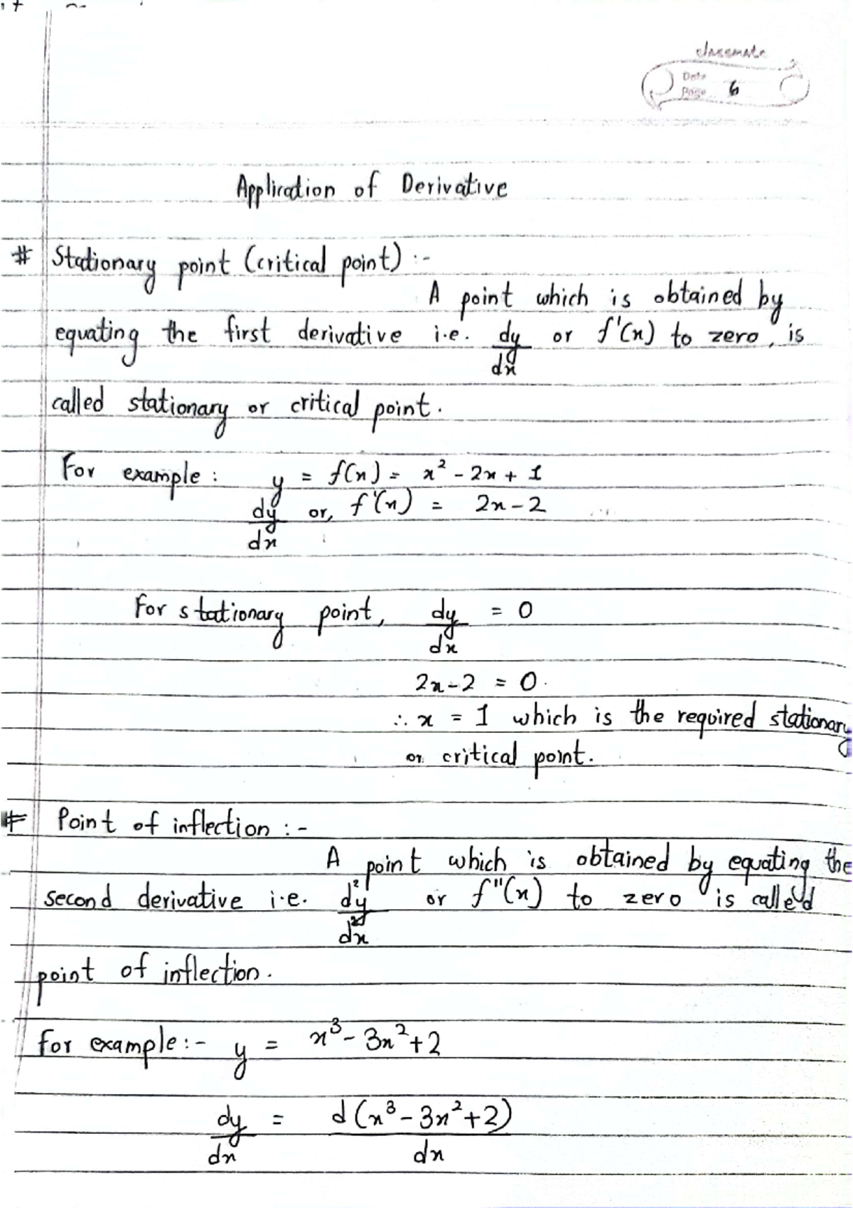 Applications of Derivative (Theory) - Blaw 2001 - Studocu
