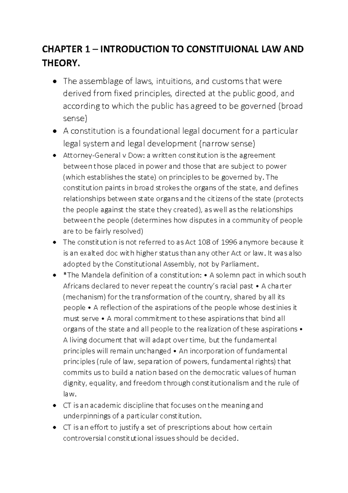 PBL Chapters 1-7 - Summary Public law - CHAPTER 1 – INTRODUCTION TO ...
