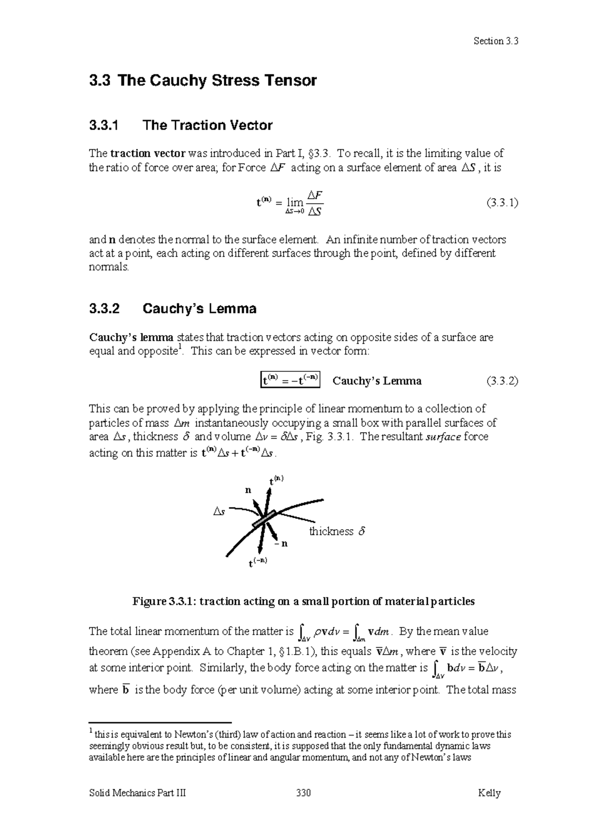 Stress Balance Principles 03 The Cauchy Stress Tensor - 3 The Cauchy ...
