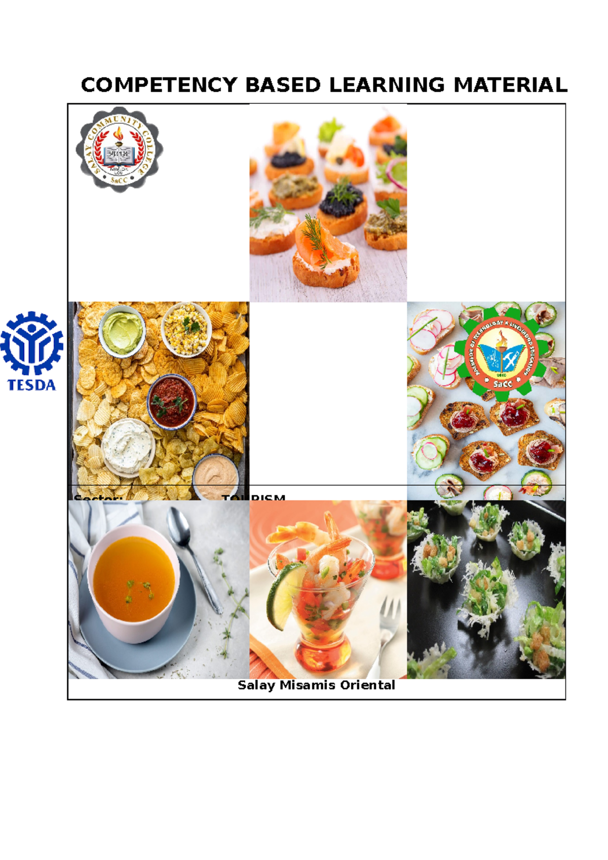 Danica-Lood CBLM - CBLM topic - COMPETENCY BASED LEARNING MATERIAL Sector: TOURISM Qualification ...