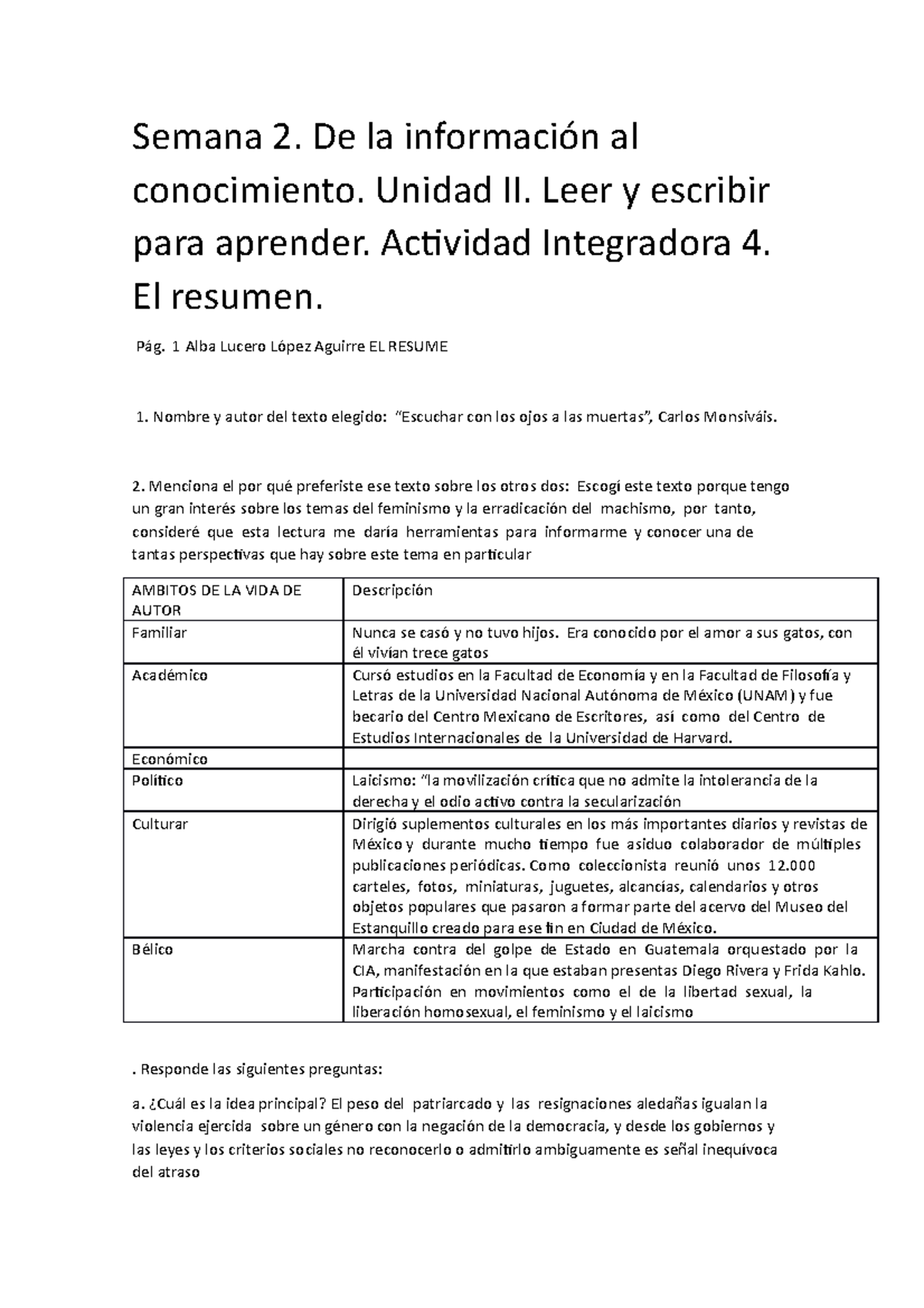 MArquez Angel M02S2AI4 - Semana 2. De la información al conocimiento. Unidad II. Leer y escribir ...