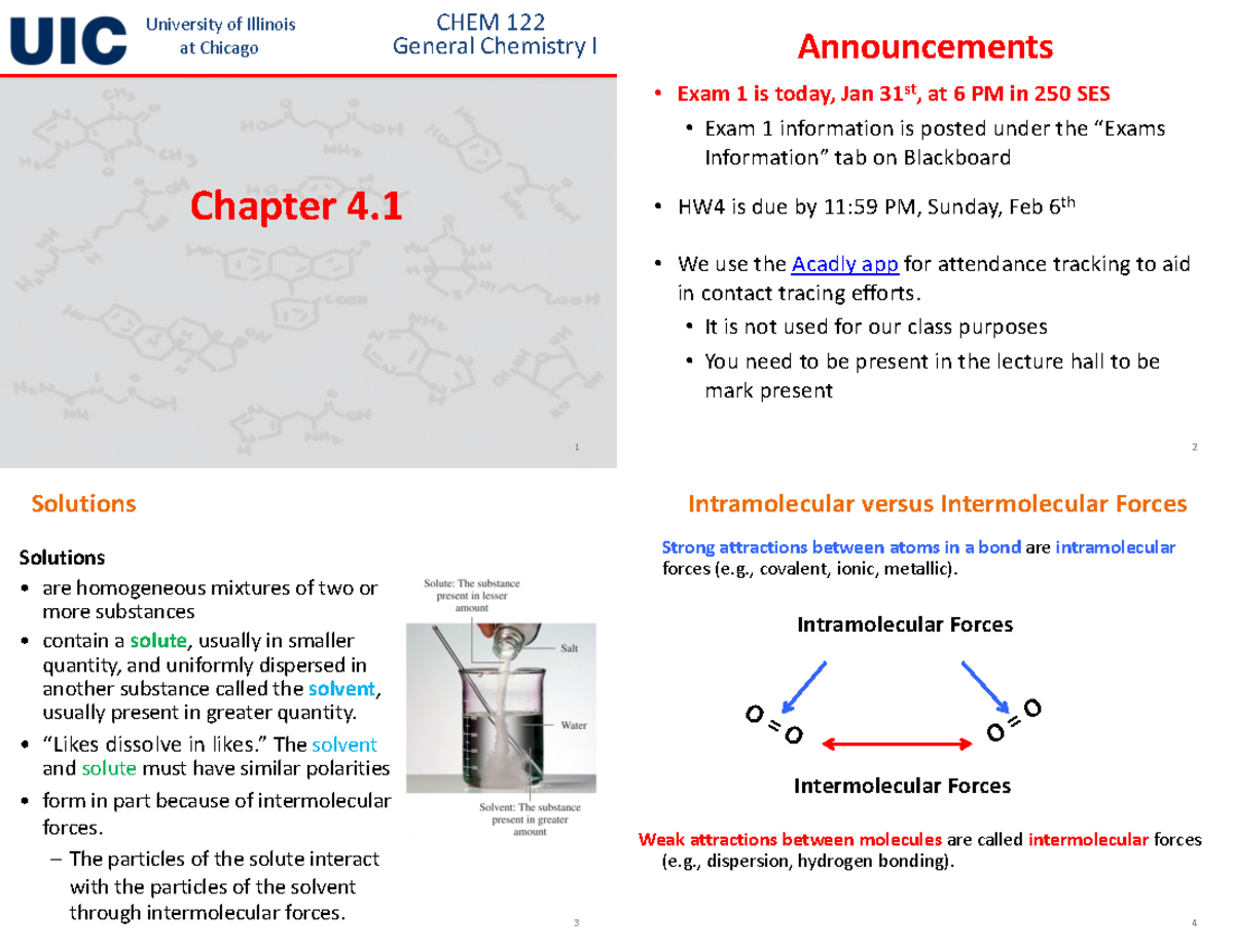 Chapter 4 - Lecture notes 1 - University of Illinois CHEM 122 at ...