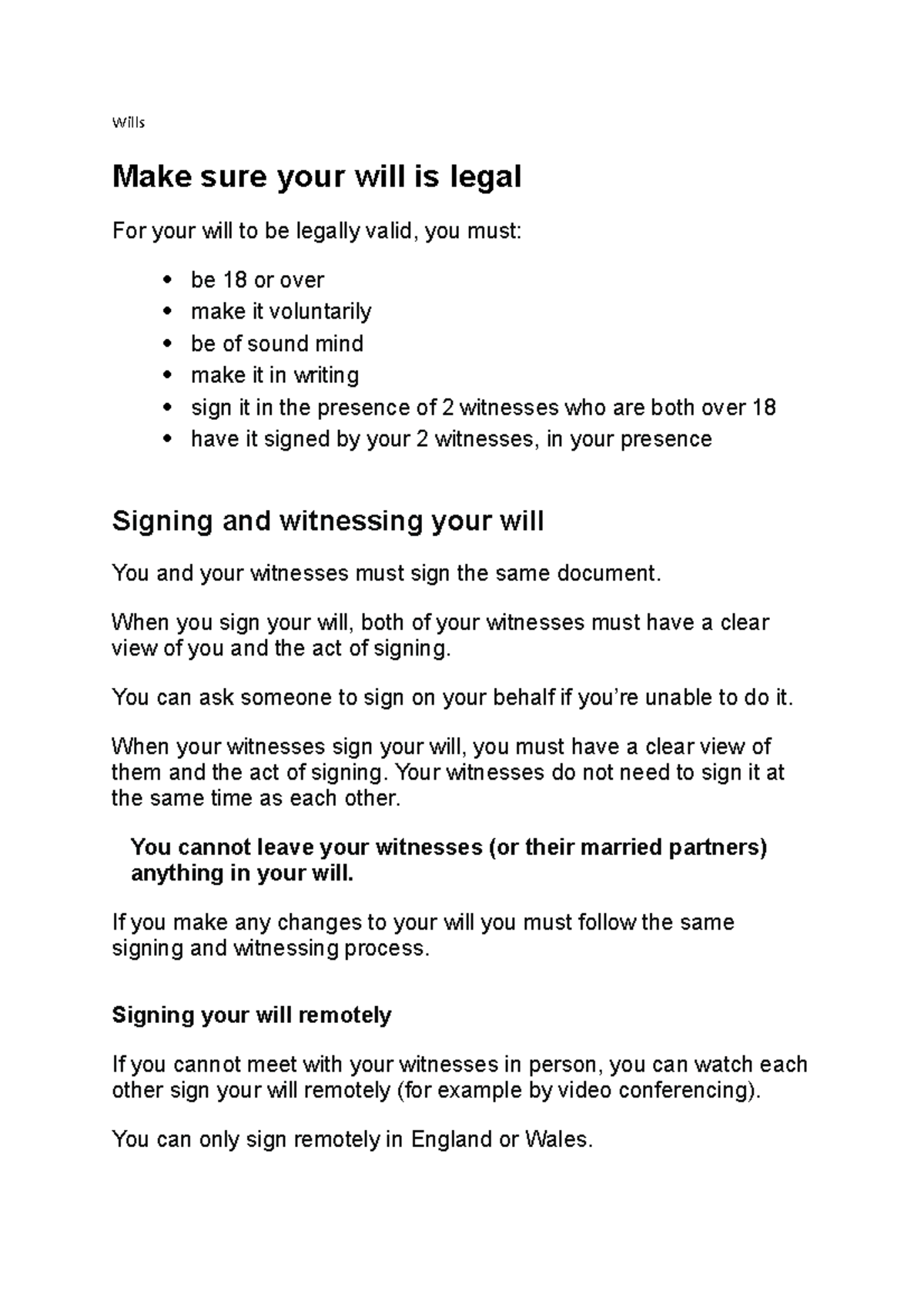 Wills Wills Make Sure Your Will Is Legal For Your Will To Be Legally