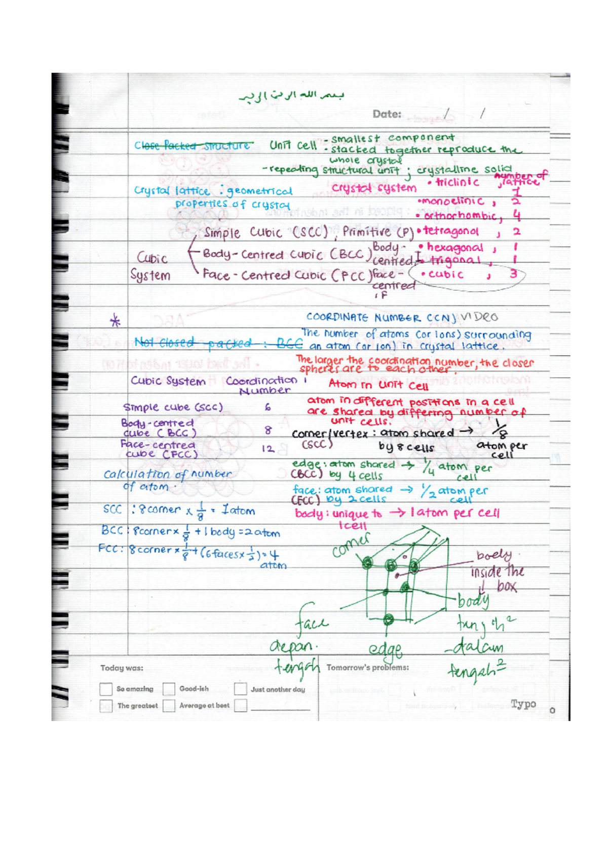 Crystal lattice notes - inorganic chemistry - Studocu