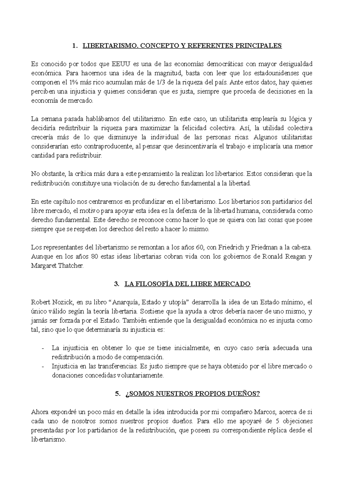Exposición Libertarismo - 1. LIBERTARISMO. CONCEPTO Y REFERENTES ...