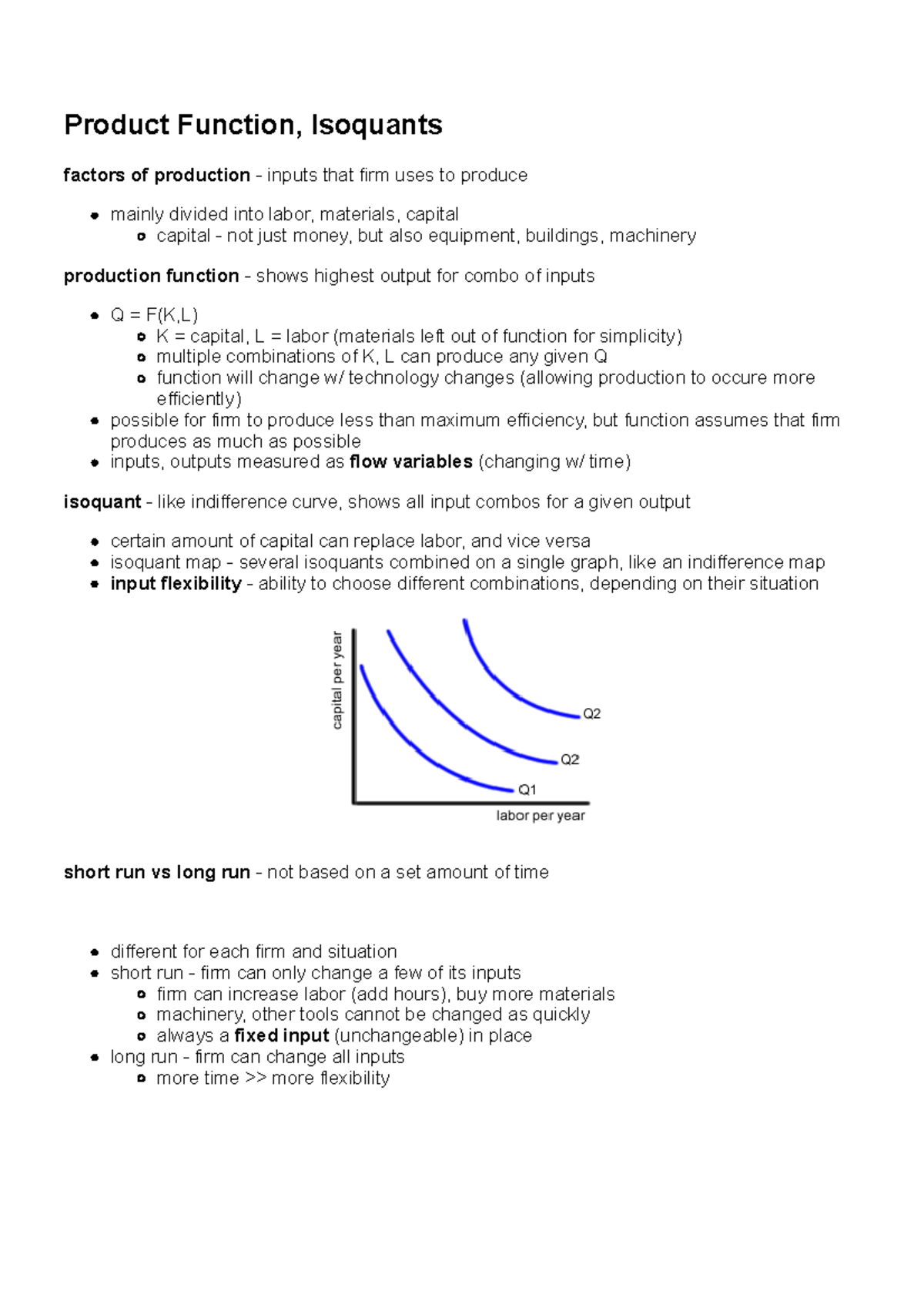 Product Function, Isoquants - Product Function, Isoquants factors of ...