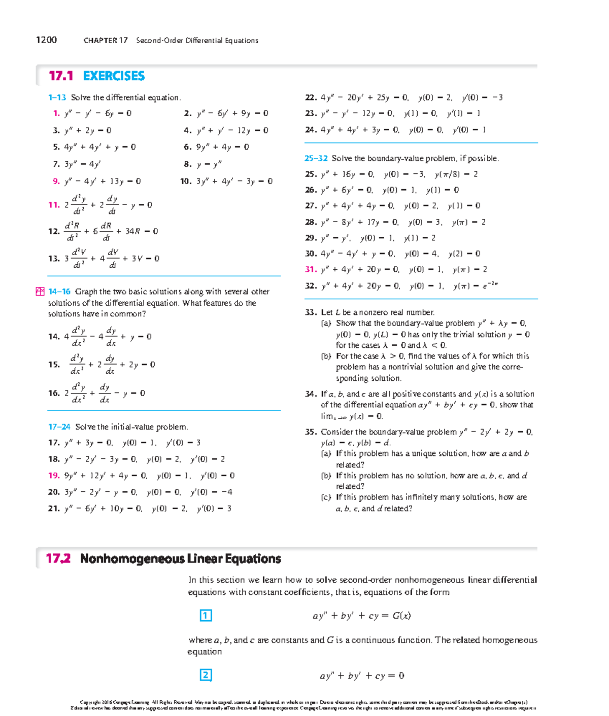 Math ch-17-2 - math work - 1200 CHAPTER 17 Second-Order Differential ...