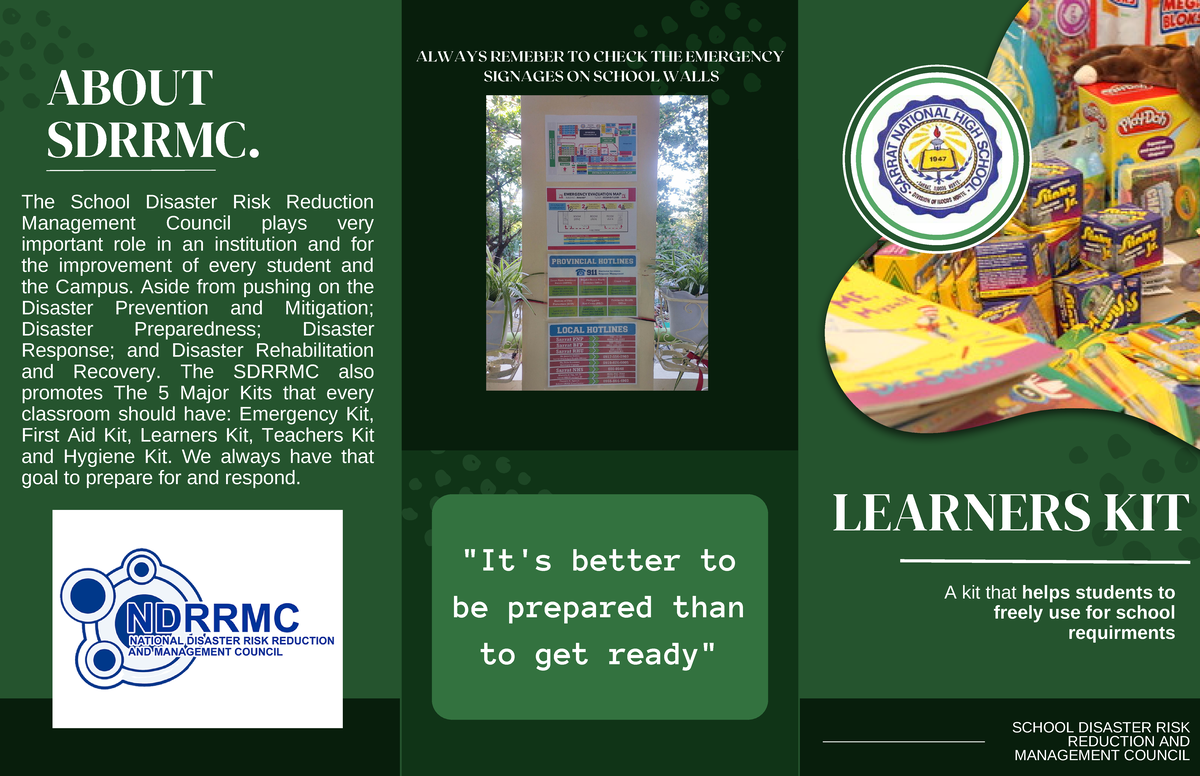 Learners-Kit - kits tip during emergencies - SCHOOL DISASTER RISK ...