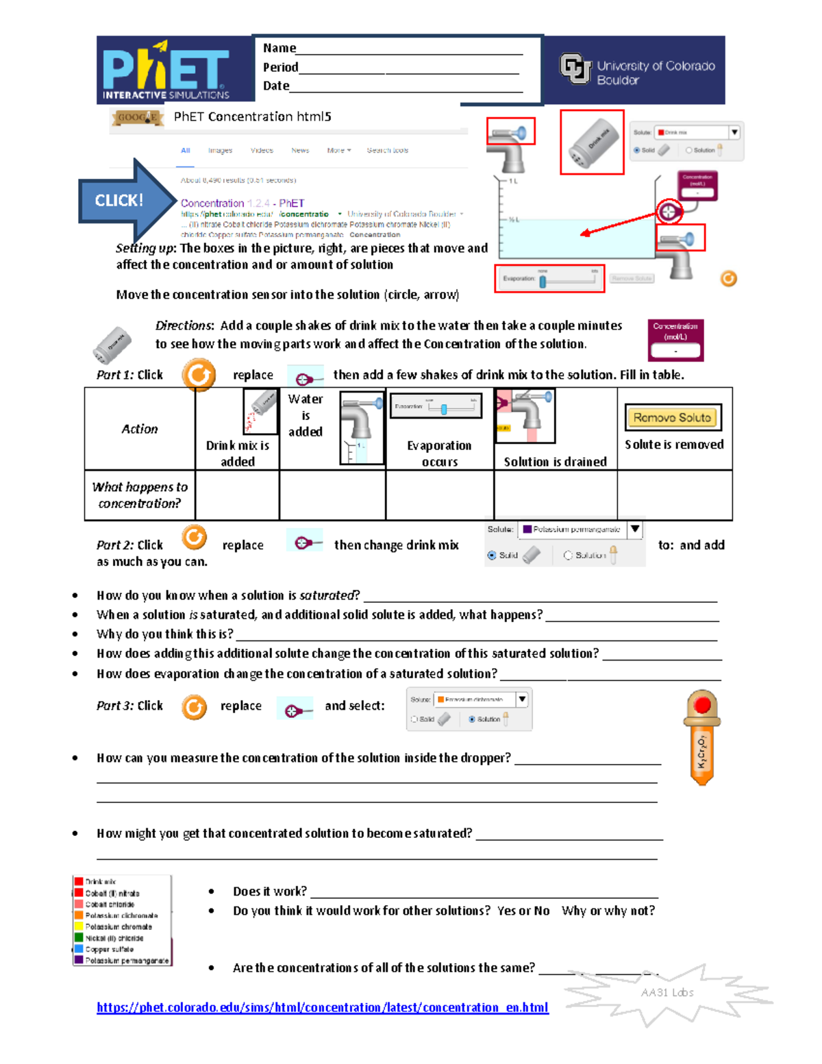 Ph ETConcentrationinhtml 5-1 - phet.colorado/sims/html/concentration ...