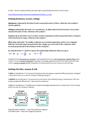 0. Electricity Analogy - The 3 basic components of an electrical ...