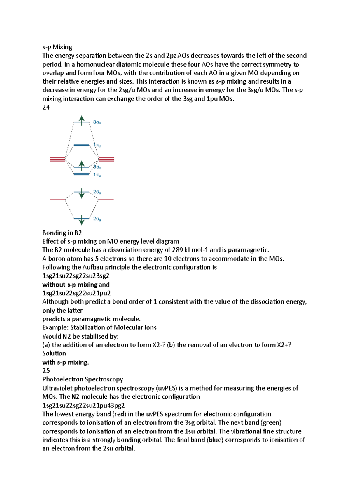 S-p mixing - s-p hybridisation - s-p Mixing The energy separation ...
