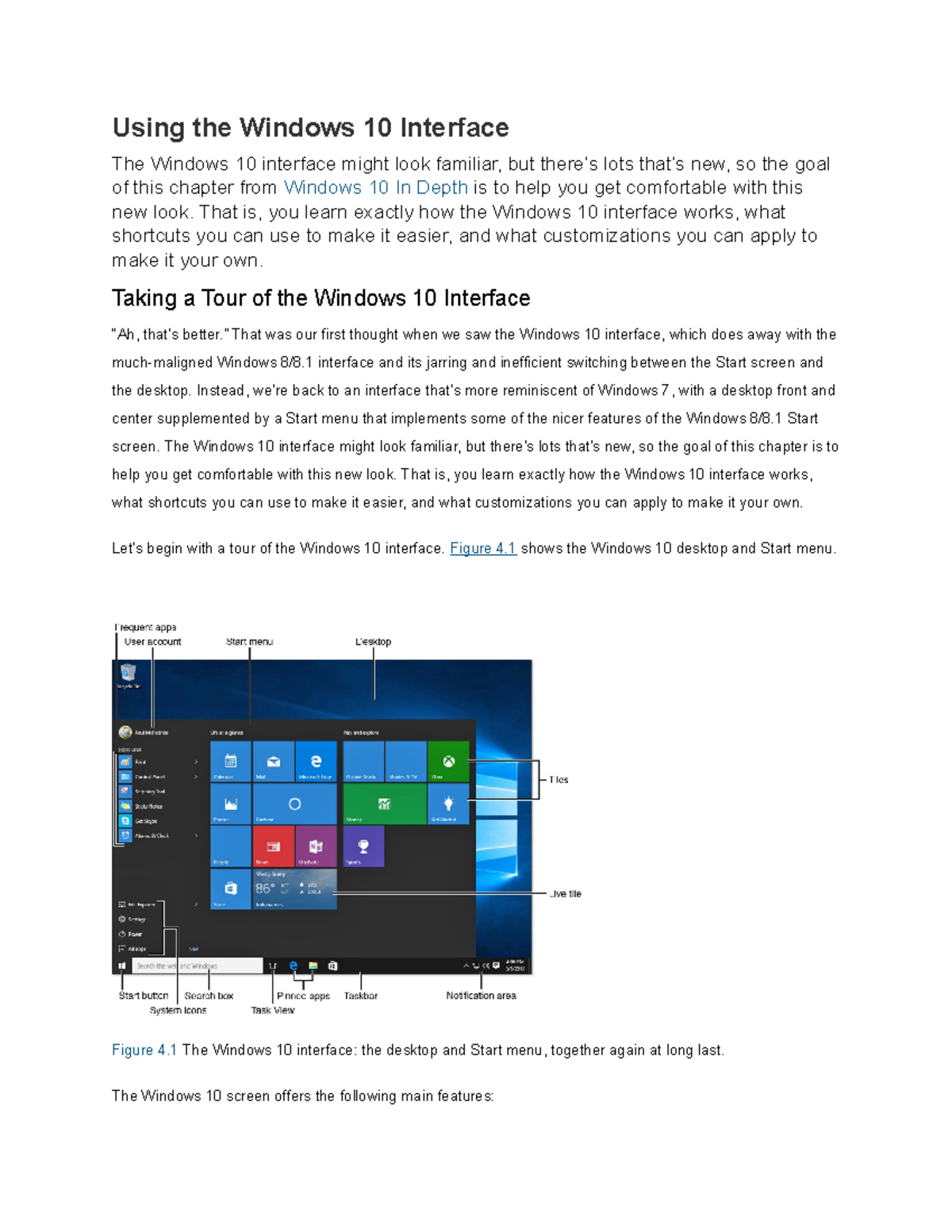 Using the Windows 10 Interface - Condez, Patrick S - Using the Windows ...
