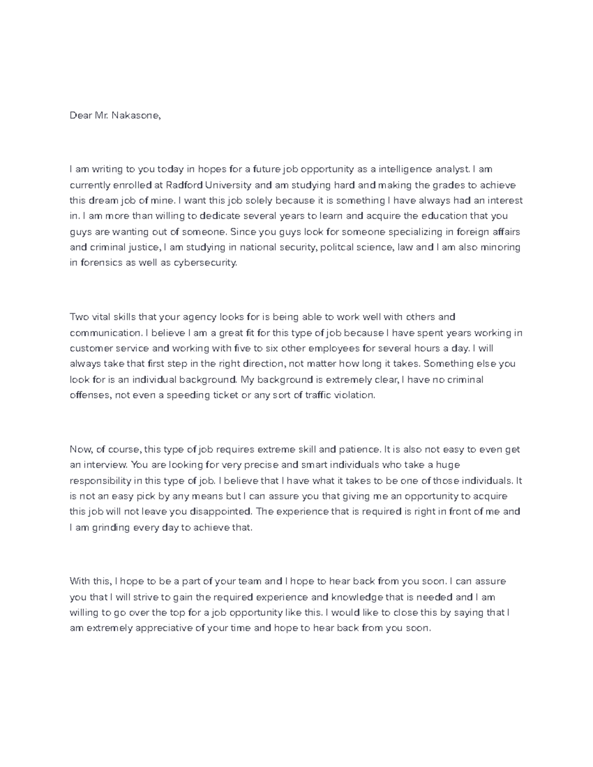 All English 306 - Includes lectures, exam notes, essays. - Dear Mr ...