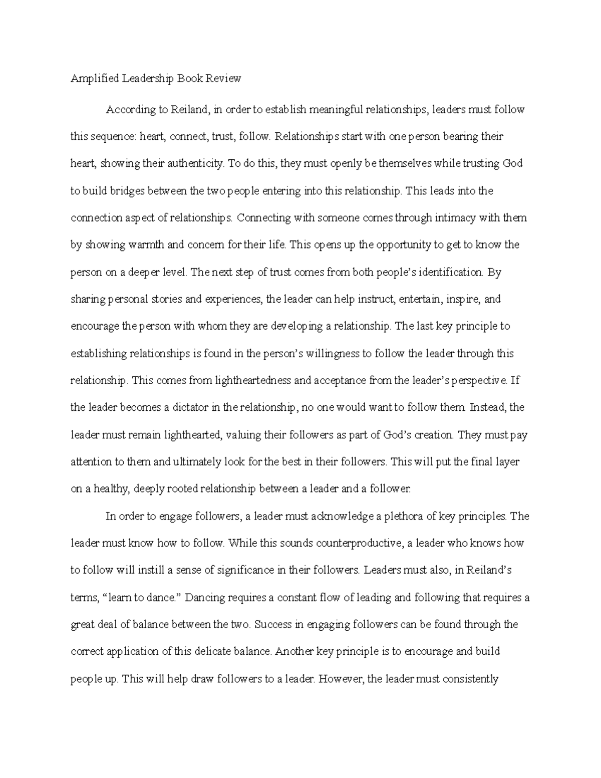 Amplified Leadership Book Review - Amplified Leadership Book Review ...