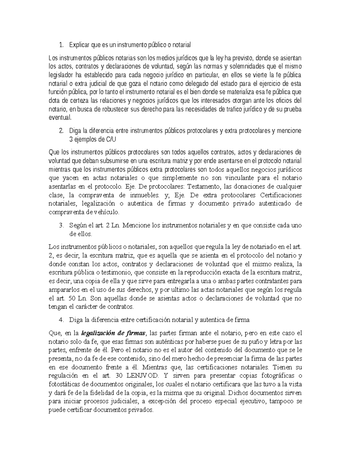PI Notarial II - Explicar que es un instrumento público o notarial Los ...