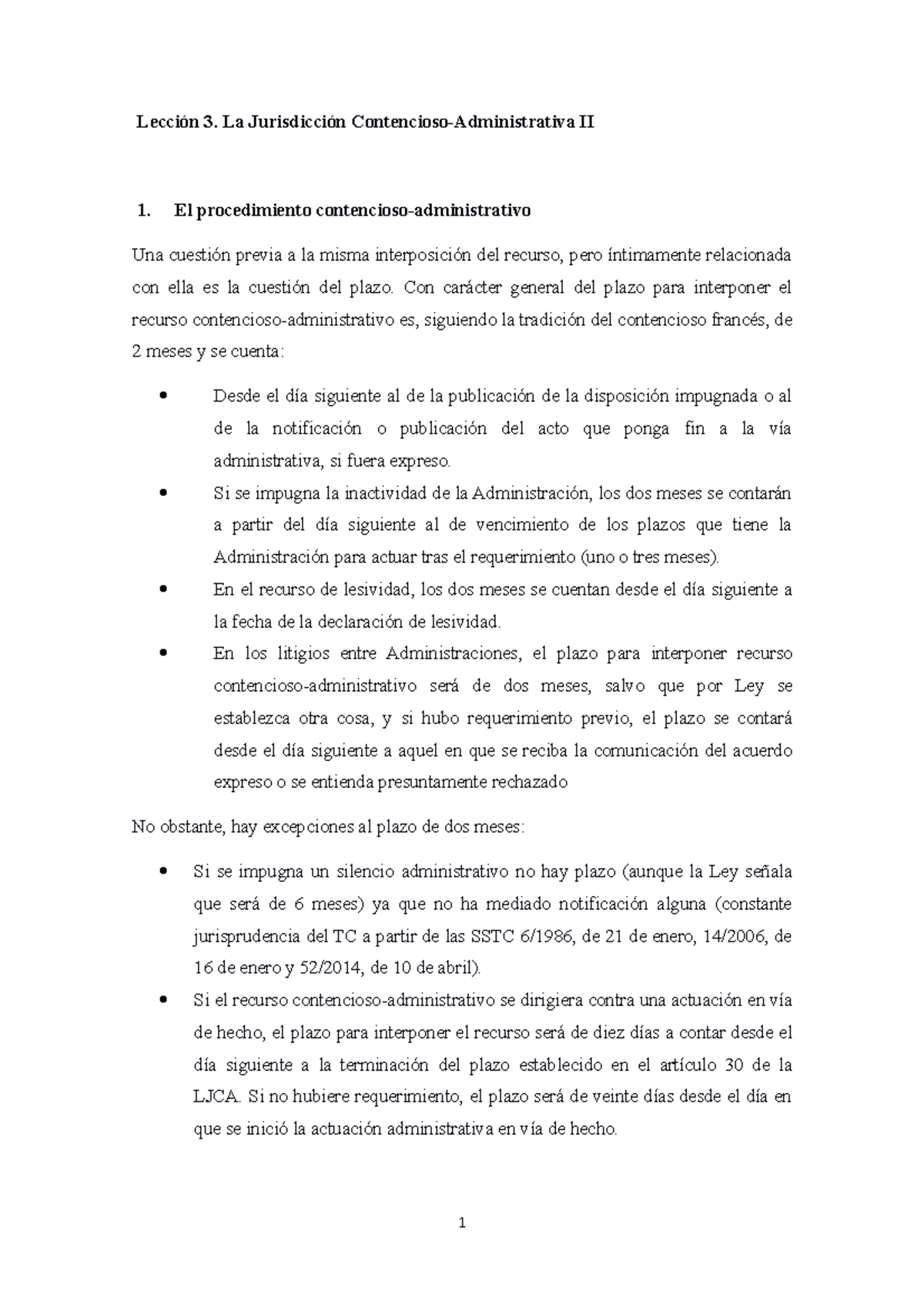 Lección 3 La Jurisdicción Contencioso-administrativa II 2022 - Lección 3. La Jurisdicción - Studocu