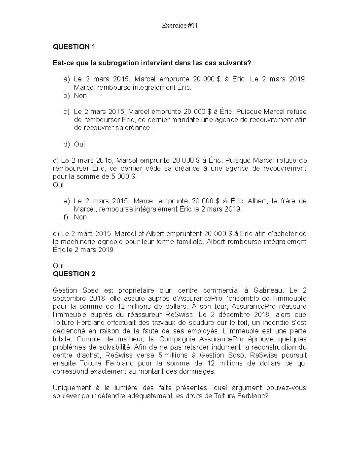 Exercice dernier cours 2 - JUR2514 - UQAM - Studocu