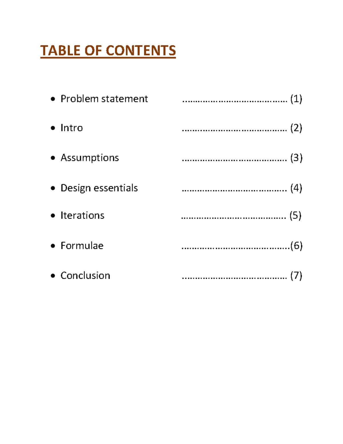 Complex engineering Problem - TABLE OF CONTENTS • Problem statement ...