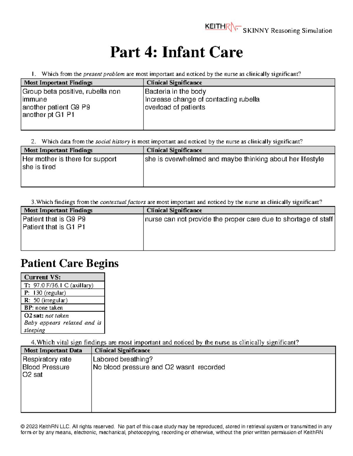 Nurse think infant care - © 2023 KeithRN LLC. All rights reserved. No ...