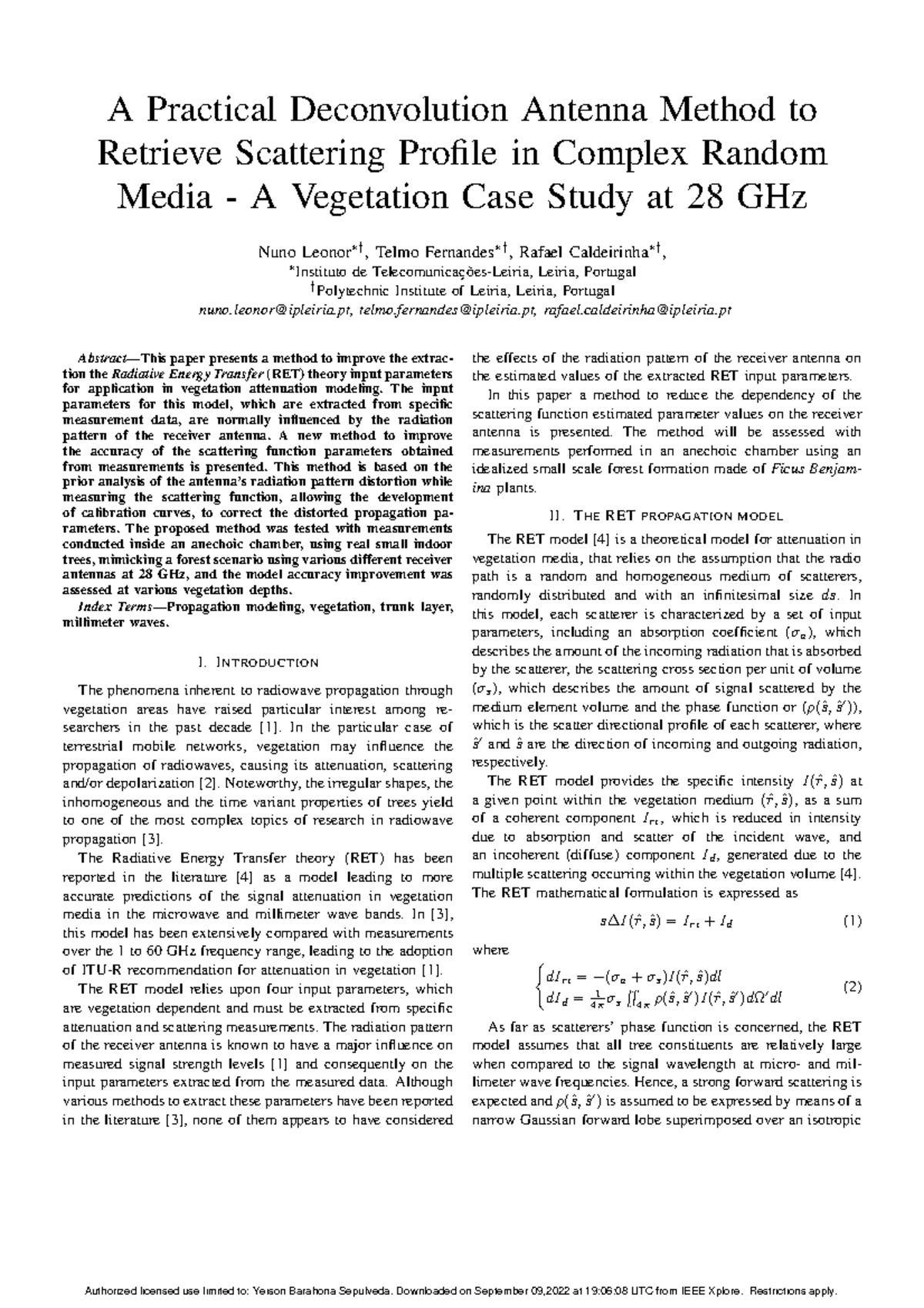 A Practical Deconvolution Antenna Method to Retrieve Scattering Profile in Complex Random Media ...