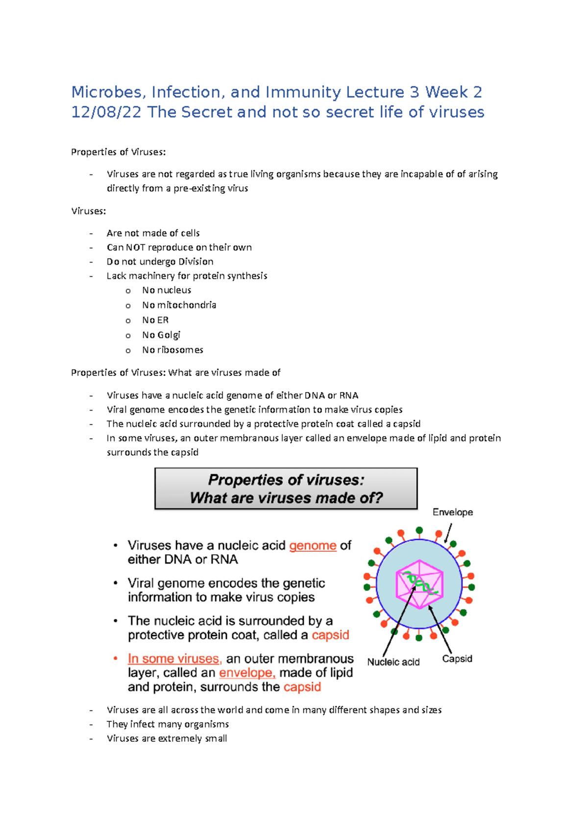 Microbes Infection And Immunity Lecture 3 Week 2 Meds2004 Usyd