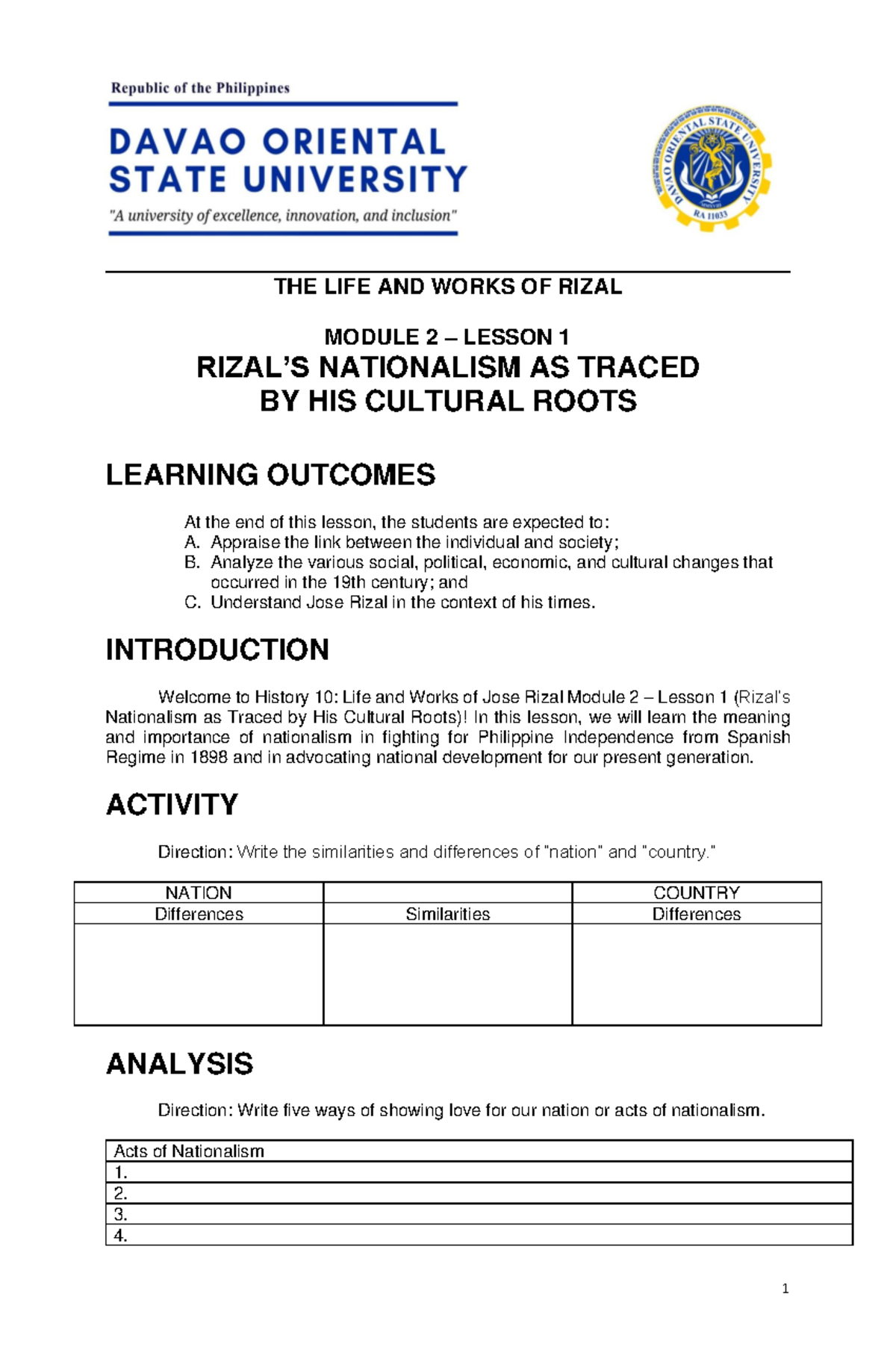 Mike Canakan - History 10 Module 2 Lesson 1234