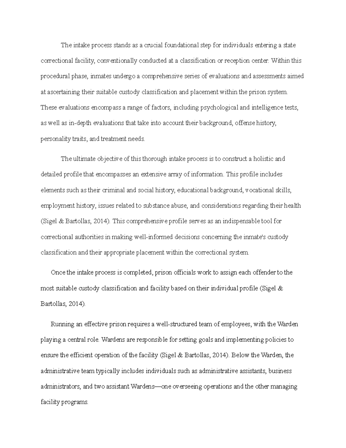 Journal module 3 - The intake process stands as a crucial foundational ...