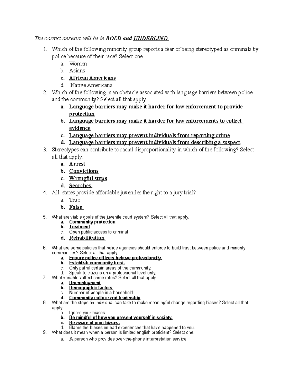 2-3 Module Two Quiz~Michelle Garcia - The correct answers will be in ...
