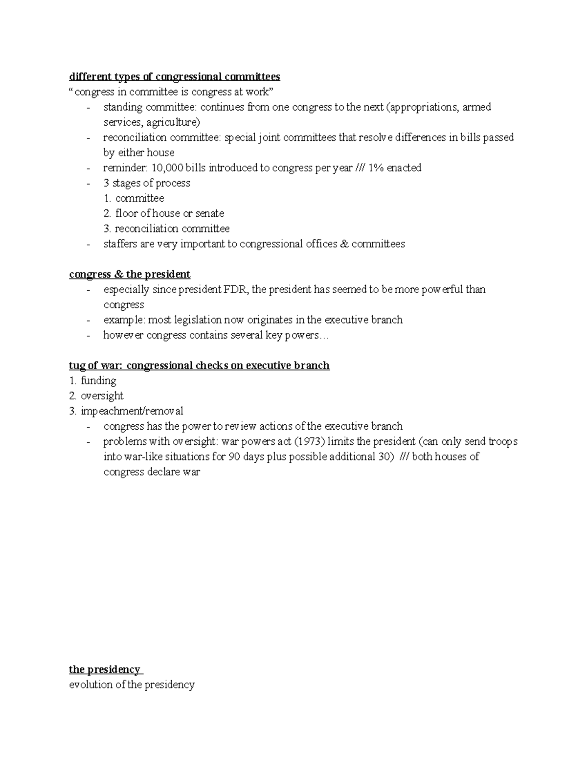 Politics 10-31-17 - Professor Richard Robyn notes directly from ...