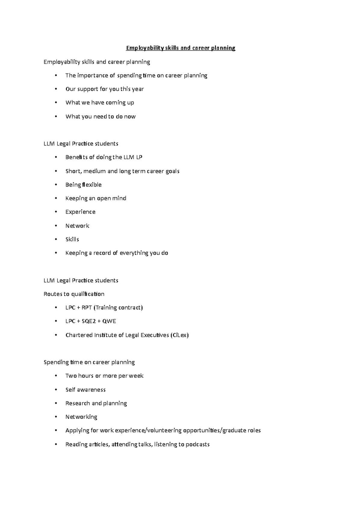 Employability skills and career planning - Employability skills and ...