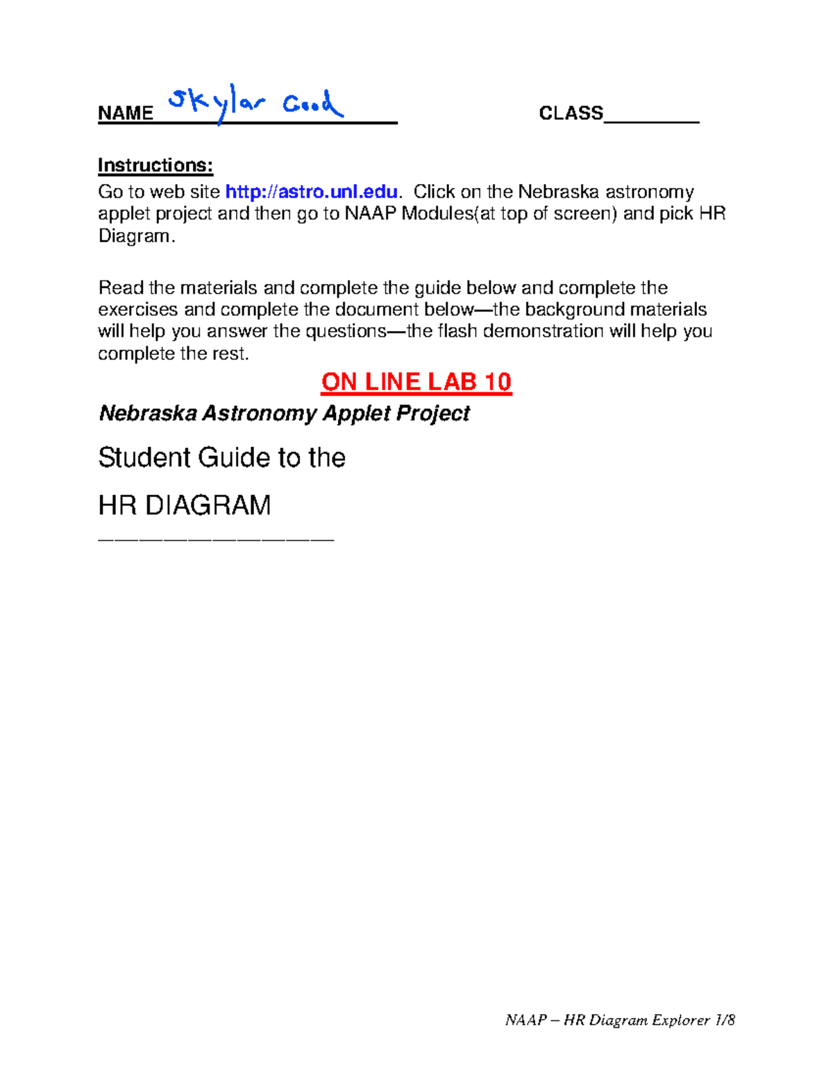 HR diagram-lab online-1 - NAME______________________ CLASS ...