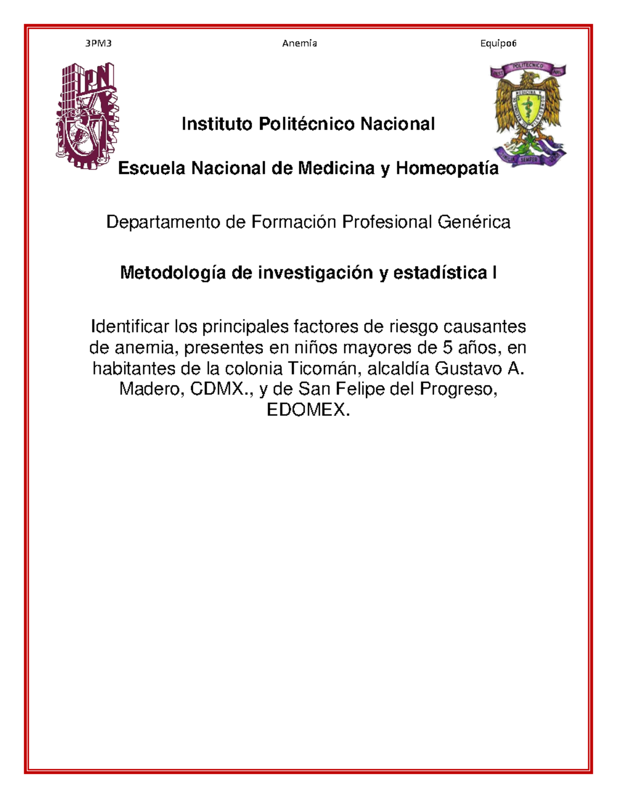 Protocolo - enmyh - Instituto Politécnico Nacional Escuela Nacional de ...
