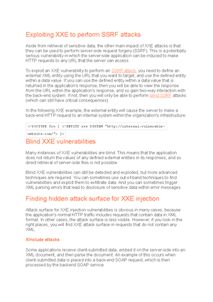 Exploiting blind XXE to retrieve data via error messages - Exploiting blind XXE by repurposing a ...